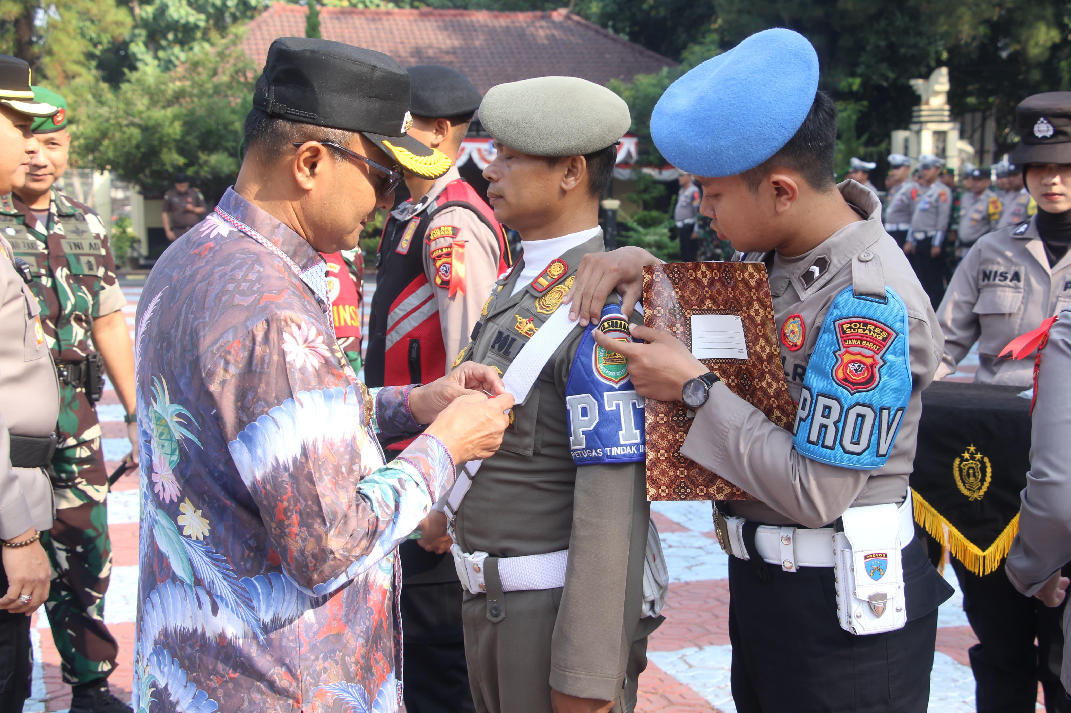 Pj. Bupati Subang Hadiri Apel Gelar Pasukan Operasi Mantap Praja Lodaya 2024
